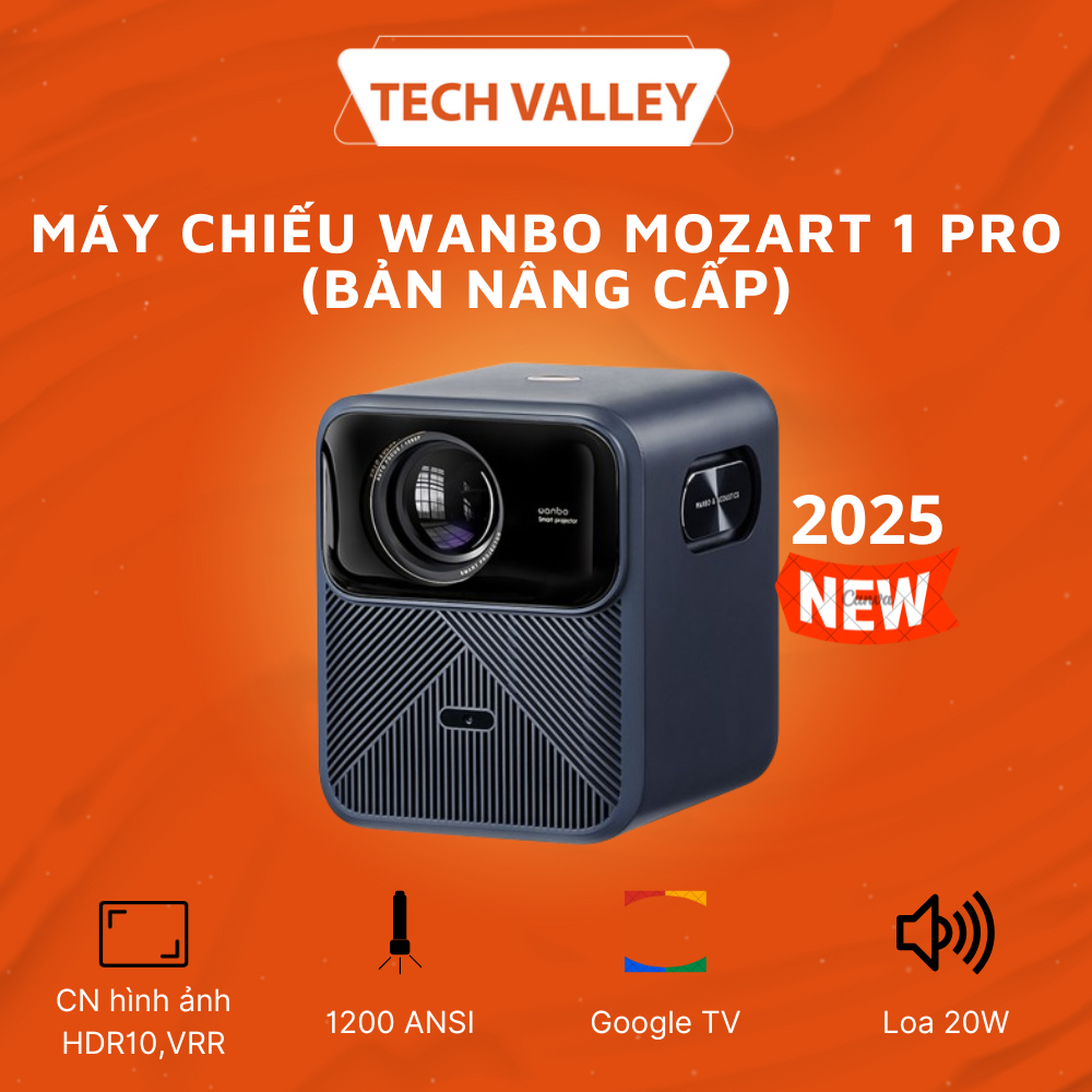 Wanbo Mozart 1 Pro 2025 Projector (Upgraded Version - 1200 Ansi ...