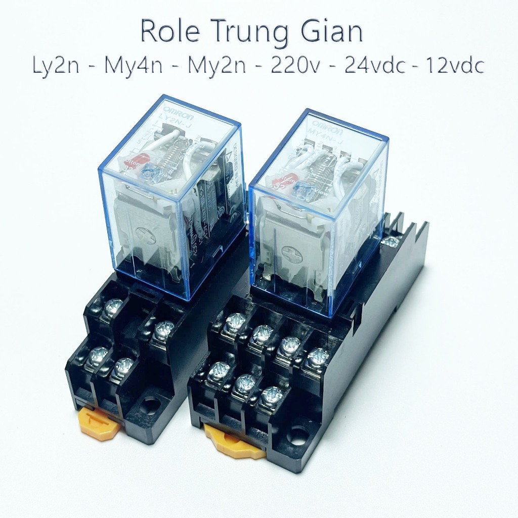 Intermediate Relay 8 Pins 14 Pins Relay MY4N LY2N MY2N 220V 24VDC 12VDC ...