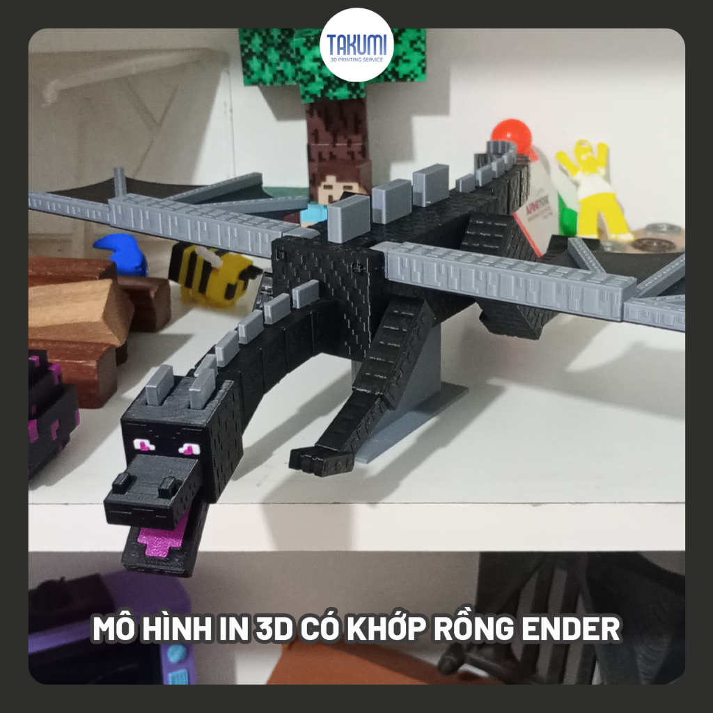 Ender Dragon Minecraft - Jointed 3D Printed Model | Shopee Malaysia