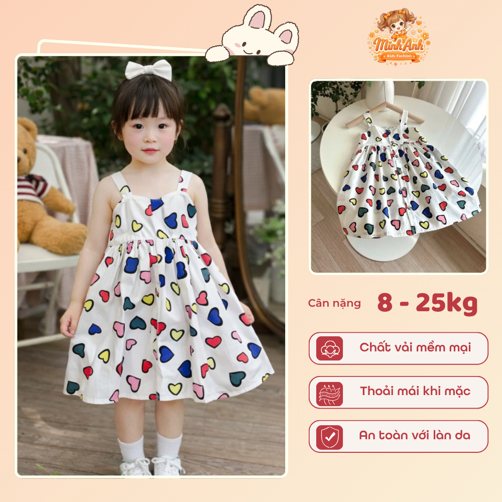 Minhanhkids Sleeveless dress Baby girl's two-piece dress with many ...