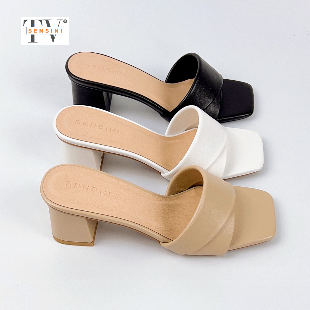 SENSINI BIGSIZE folding high heel sandals (34-44) 3cm, 5cm high heel ...