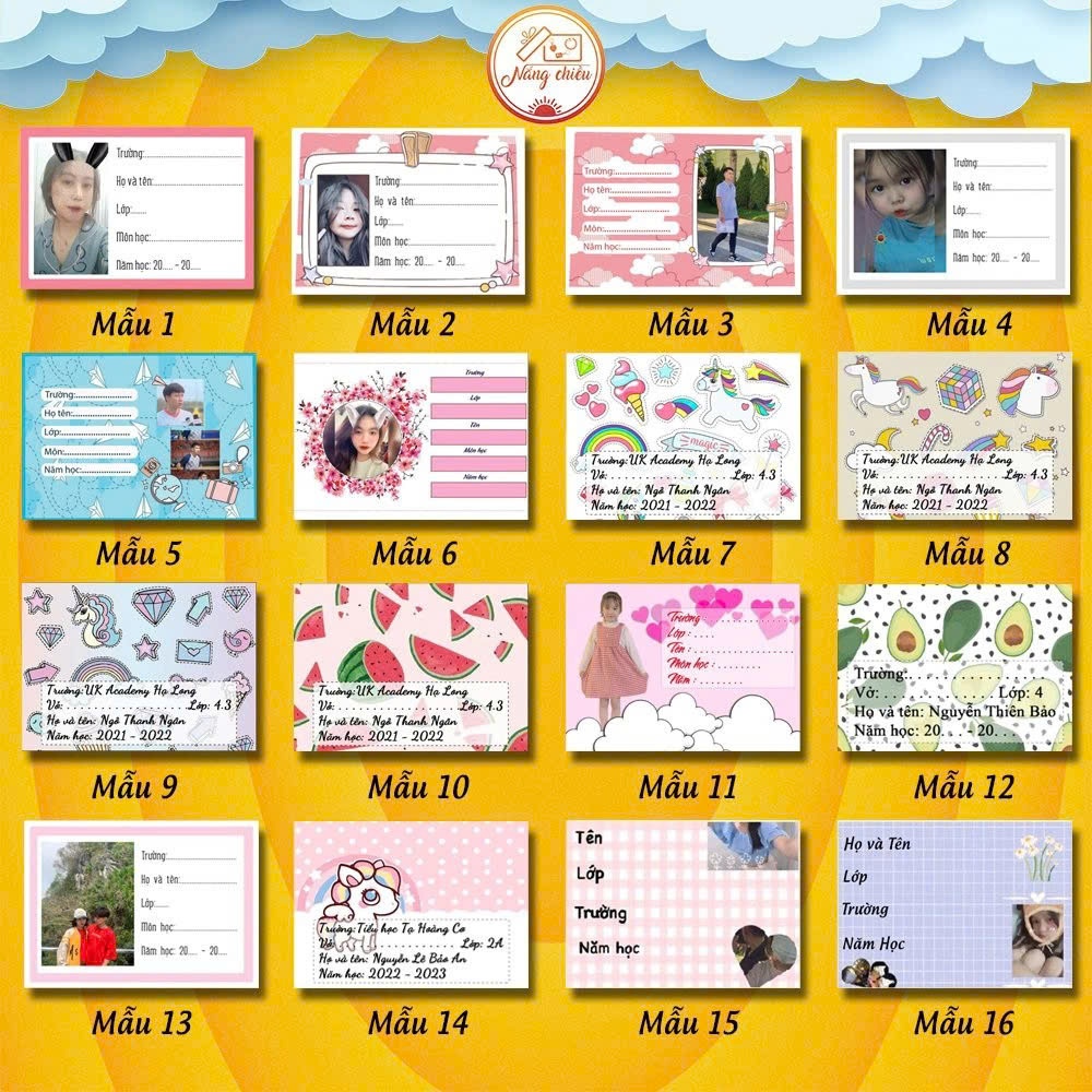Student notebook labels, printed and designed stickers on request ...