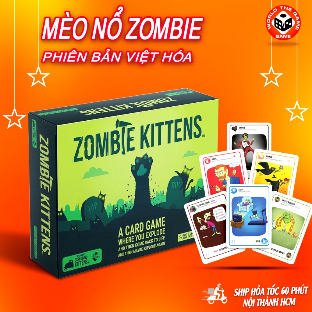 Exploding kitten Zombie Viet Hoa Exploding kitten Zombie board game ...