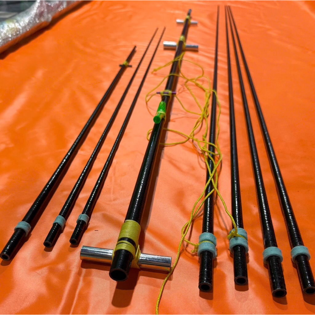 Completed 2m5 thick full twisted fishtail kite frame set (shirt not ...