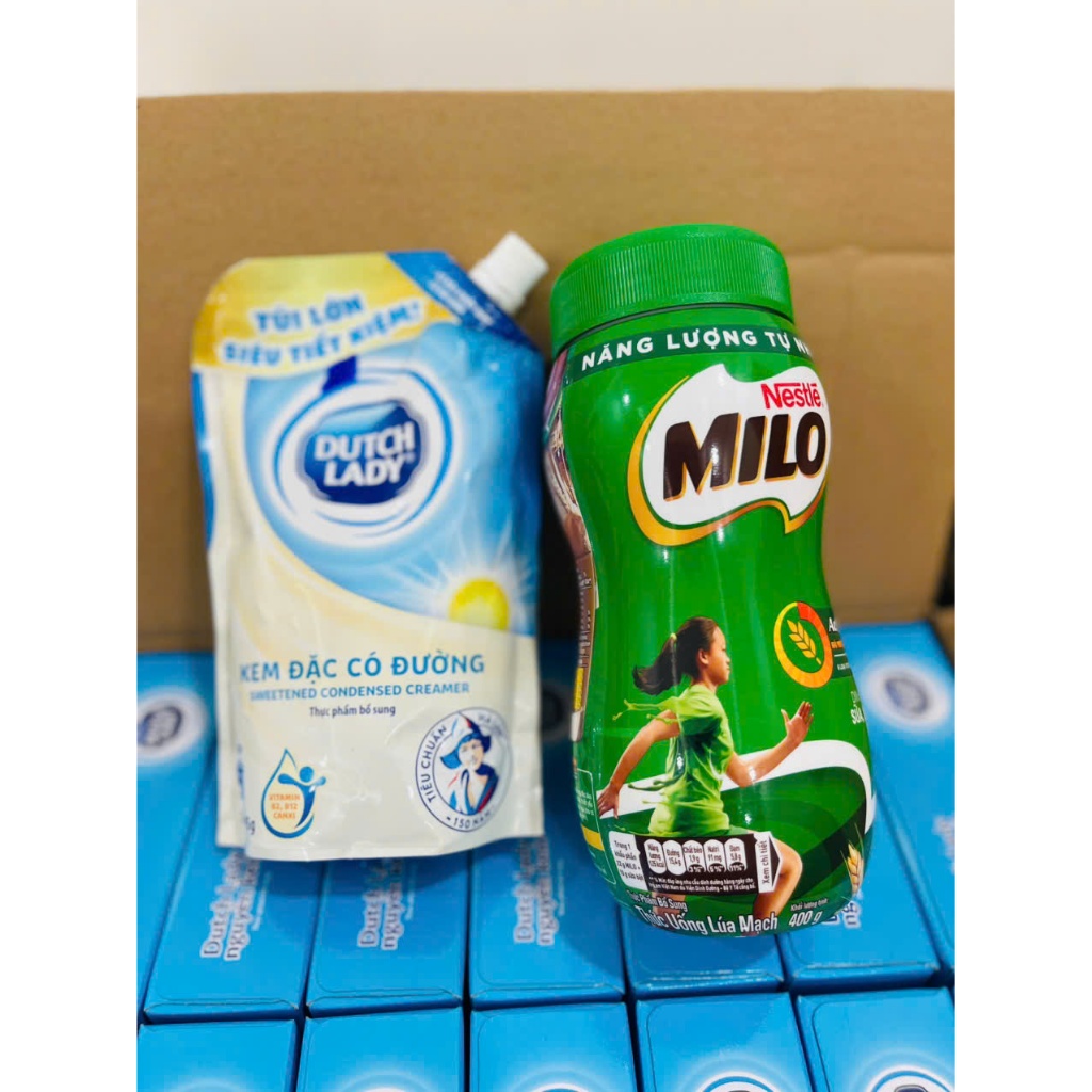 Combo condensed milk Ducth lady bag 545g + Milo jar 400g | Shopee Malaysia