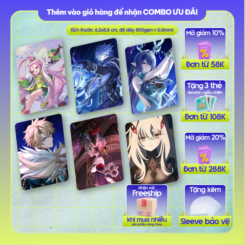 AINO FLINS LAUMA RONOVA VARKA | GENSHIN IMPACT Character Card | CORNERED CARD | Shopee Malaysia