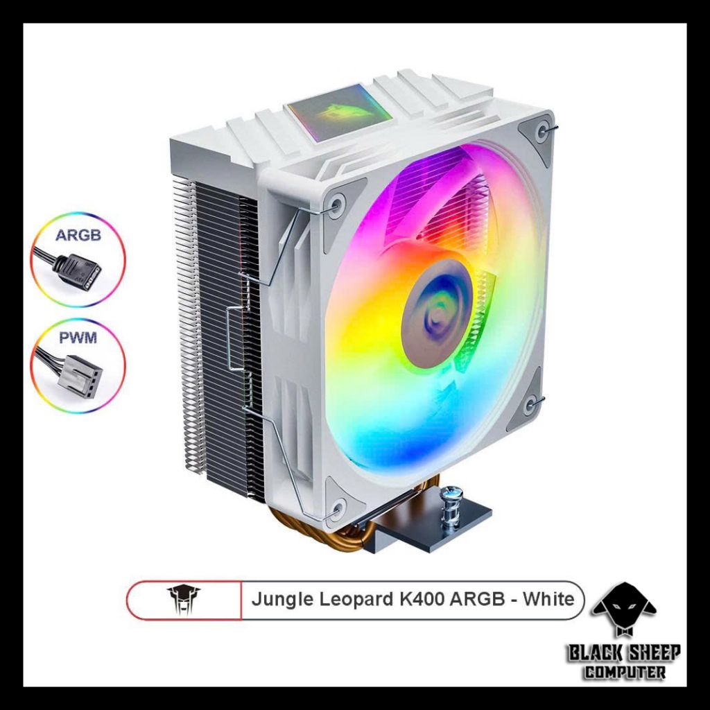 JUNGLE LEOPARD K400 ARGB SYNC MAIN WHITE CPU Cooler (AVAILABLE SK2011 ...