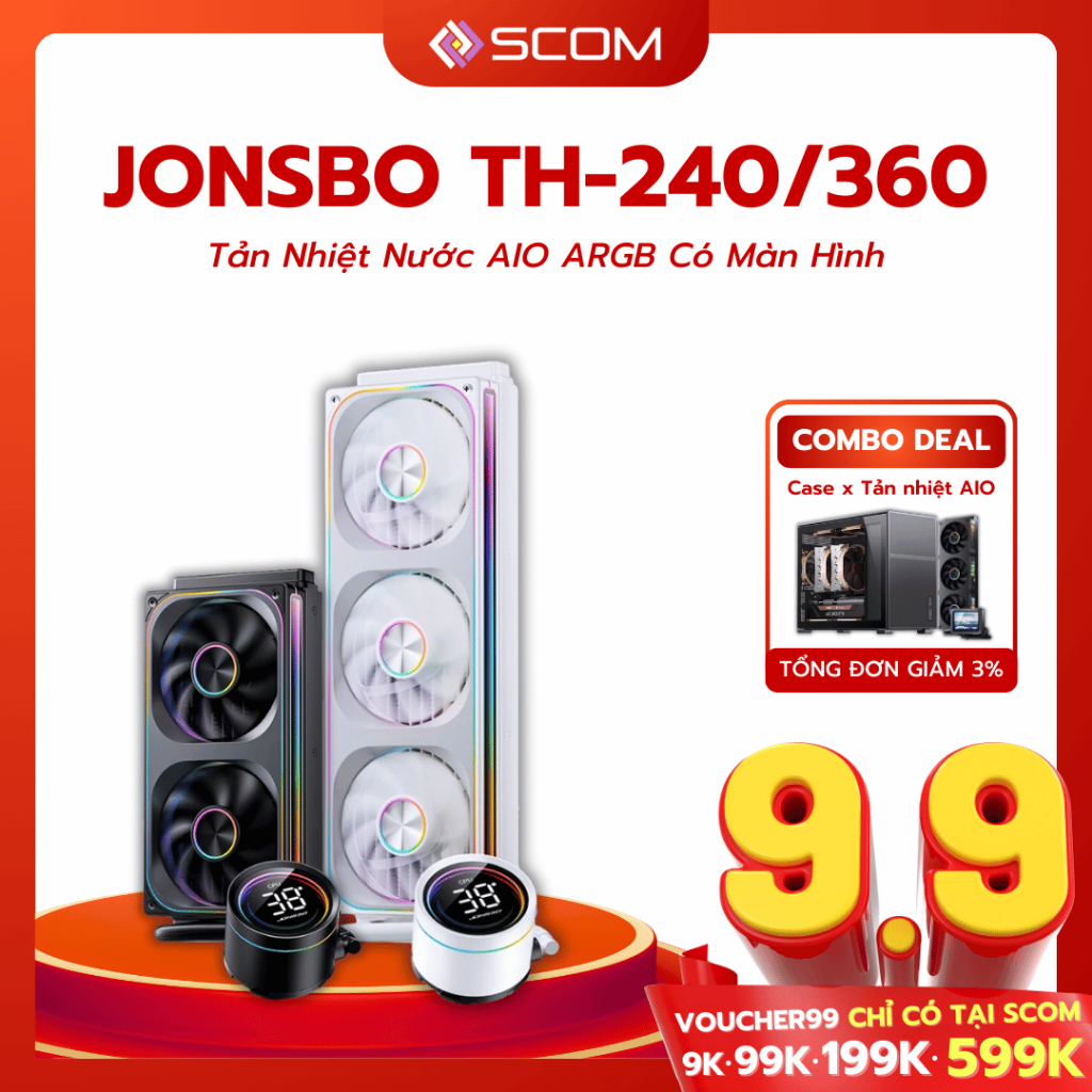 Jonsbo TH-240 TH-360 AIO CPU Water Cooler ARGB LED Screen 240 360 Sync ...