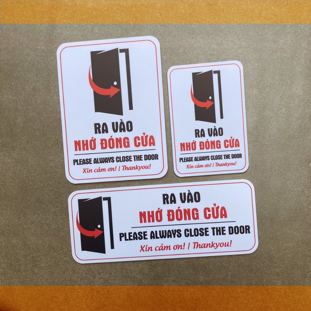 Door Closing Entrance Sign, Door Closing Reminder Sign, Door Closing ...