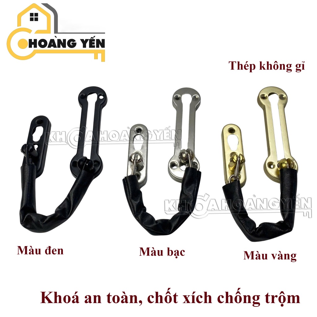 Thick and sturdy anti-theft stainless steel safety lock, chain latch ...