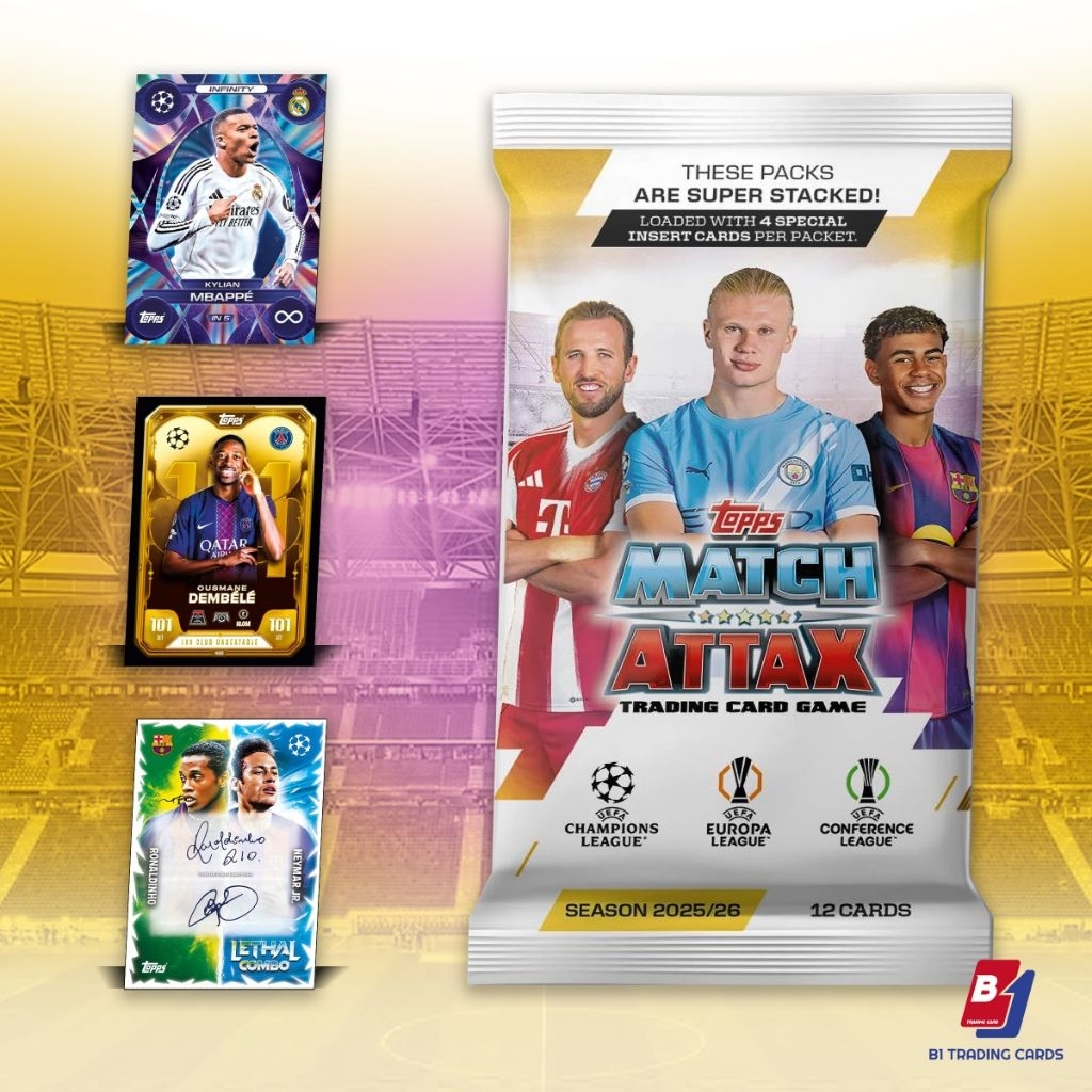 Package / Pack (12 cards) - Topps Match Attax 2026 - Champion League ...
