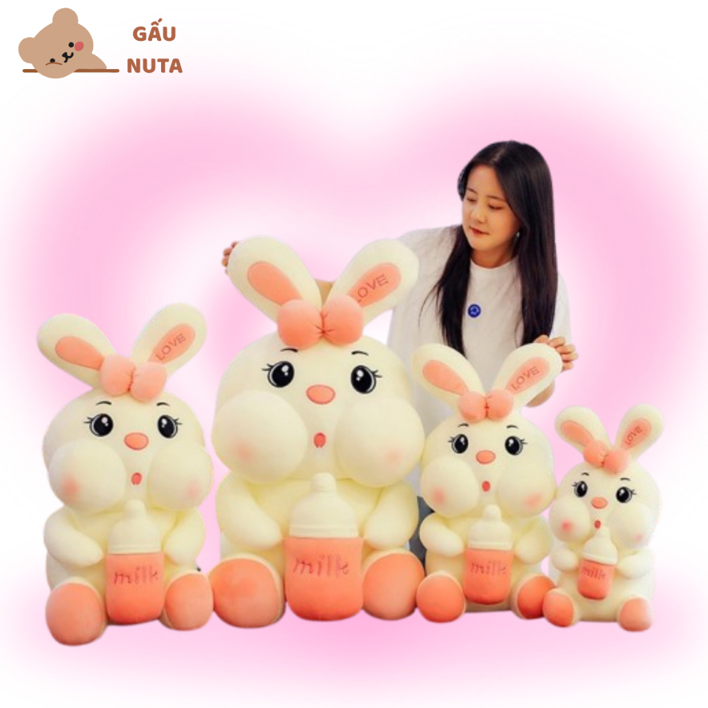 Long Eared Rabbit Animal Teddy Bear - 4-Way Stretch Fabric Rabbit Teddy ...