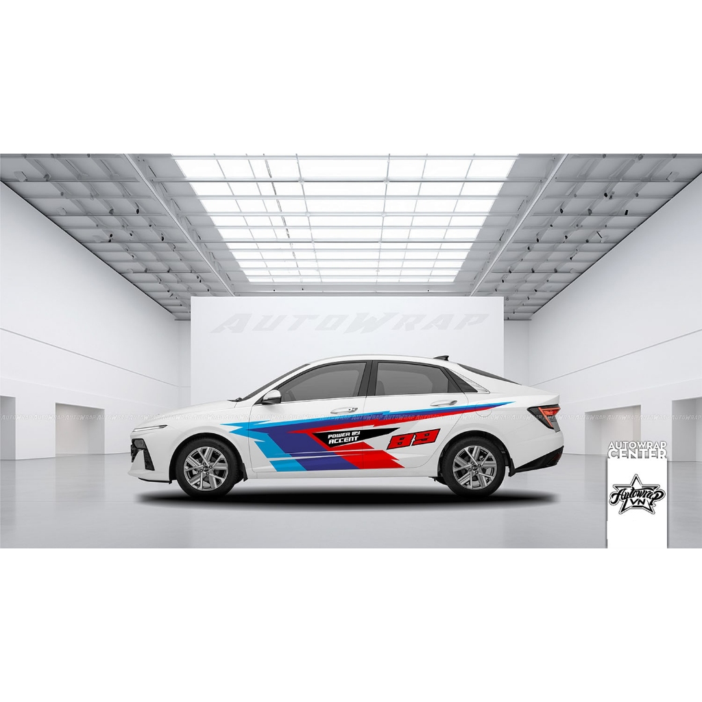 Hyundai Accent Sport 89 car motif sticker - Hyundai car pattern sticker ...