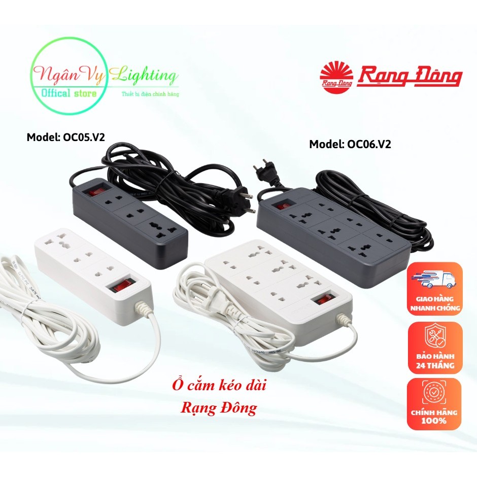 Rang Dong extension socket - Model: OC05, OC06 (V2) | Shopee Malaysia