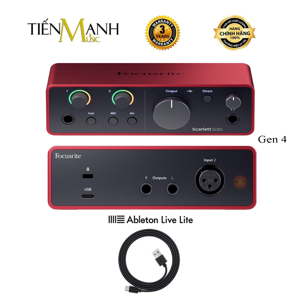 Focusrite Solo Gen 4 Sound Card Scarlett - Focus USB Soundcard Audio ...