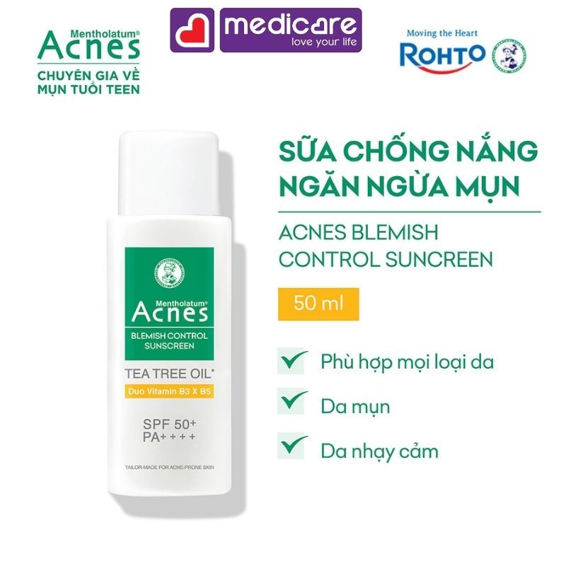 ACNES Blemish Control Sunscreen SPF50+ PA++++ 50g | Shopee Malaysia