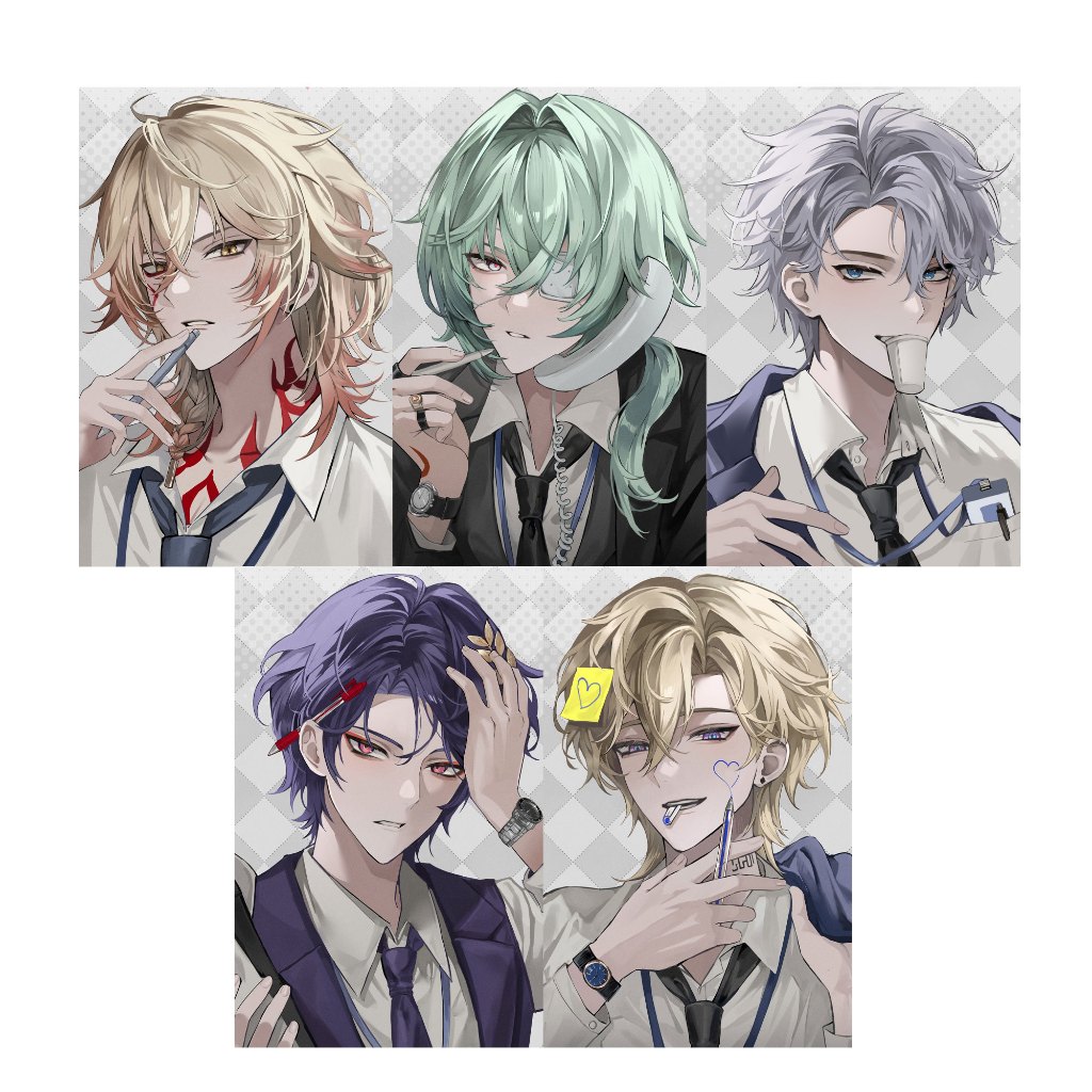 Honkai Star Rail rounded corner card, Young Ties Anaxa Phainon Mydei ...