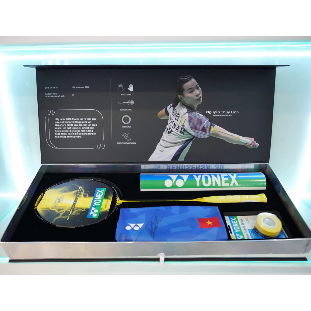 Yonex Nanoflare 1000Z badminton racket set full box with life signature ...