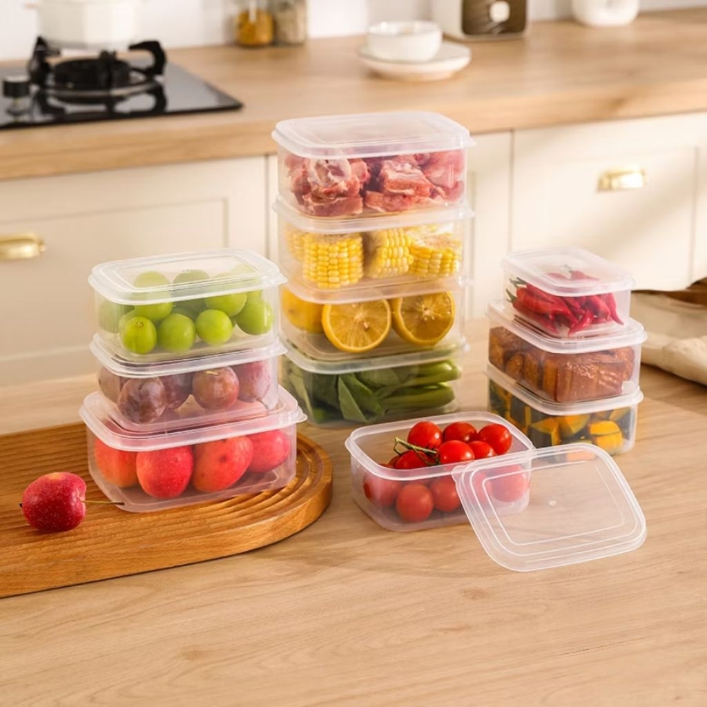 (500ml Box) Combo of 5 Plastic Food Containers, Transparent Plastic ...