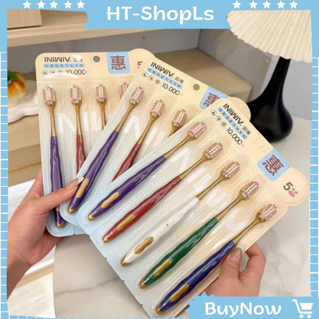 Blister of 5 SHOOGE Soft Bristle Toothbrushes - Central Domestic ...