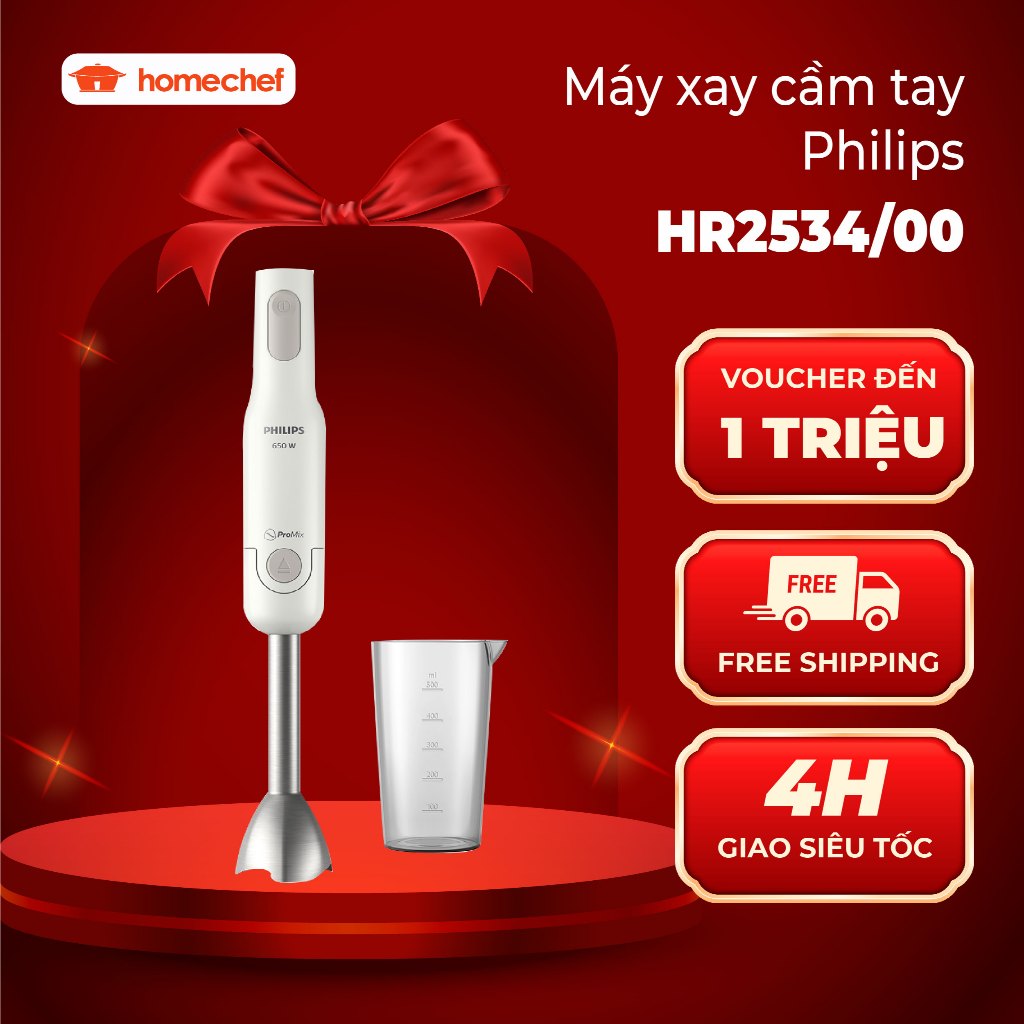 Philips HR2534 Hand Blender 650W Stainless Steel Blade, Multifunctional ...
