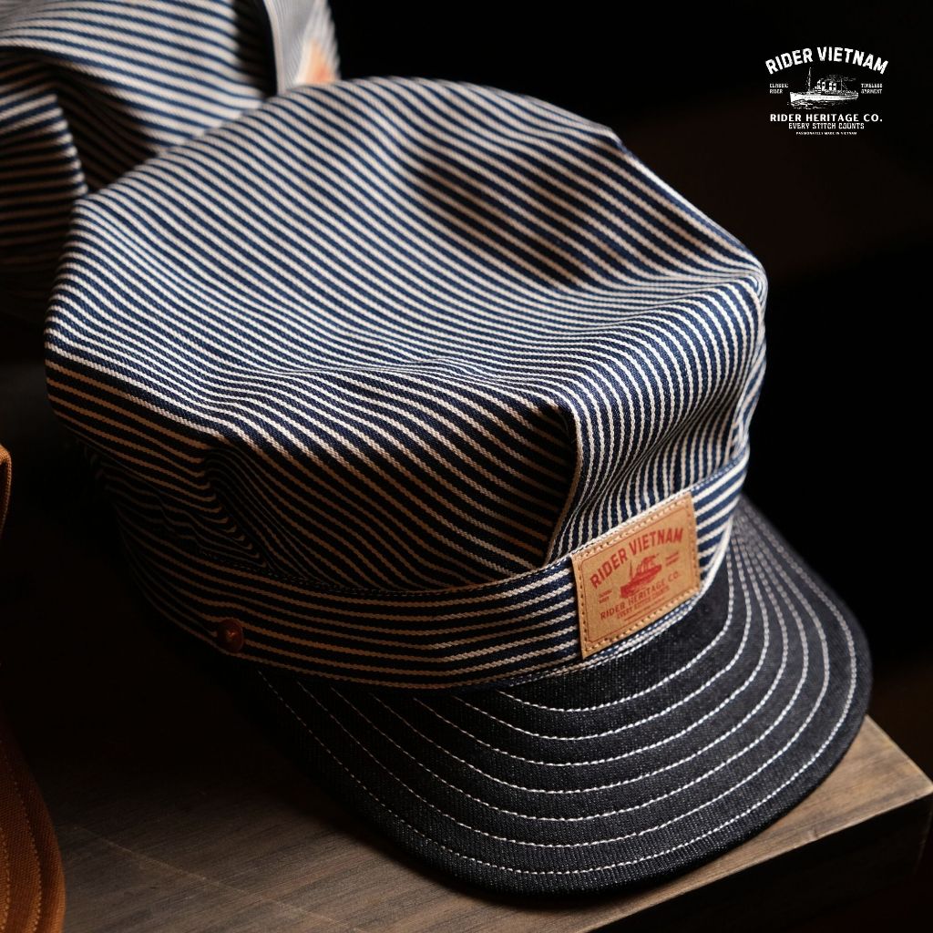Denim/Canvas Railroad Engineer Cap Workwear Style - RIDER VIETNAM ...