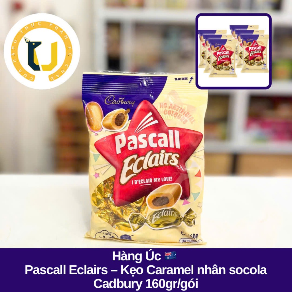 (AUSTRALIAN PRODUCT) CADBURY PASCALL ECLAIRS chocolate caramel soft ...