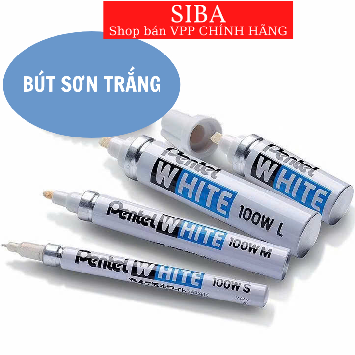 Pentel Paint Marker white Paint pen medium and small size nib 100WS ...