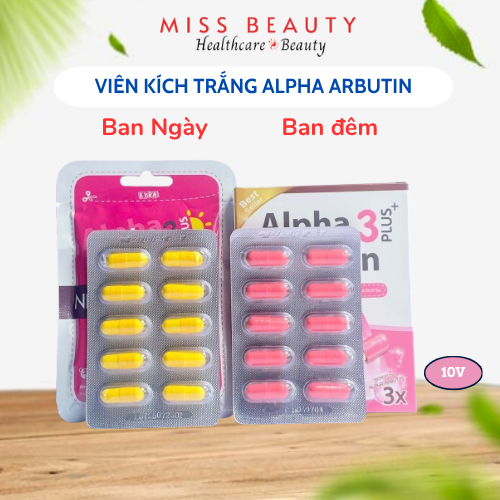 (Thai Standard) Blister of 10 Alpha Arbutin Day and Night whitening ...