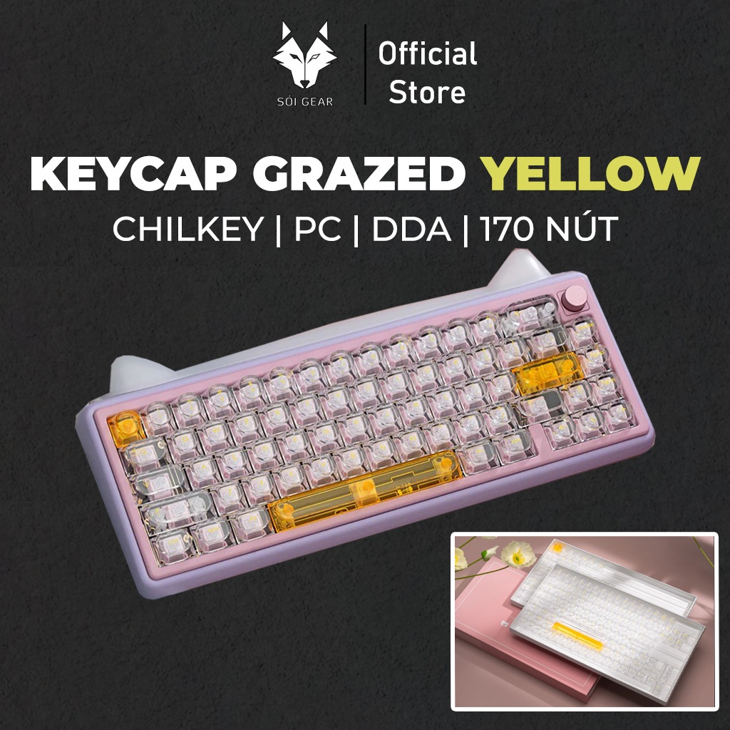 [HN - HCM EXPRESS] Chilkey DDA Grazed Yellow Keycap | Shopee Malaysia