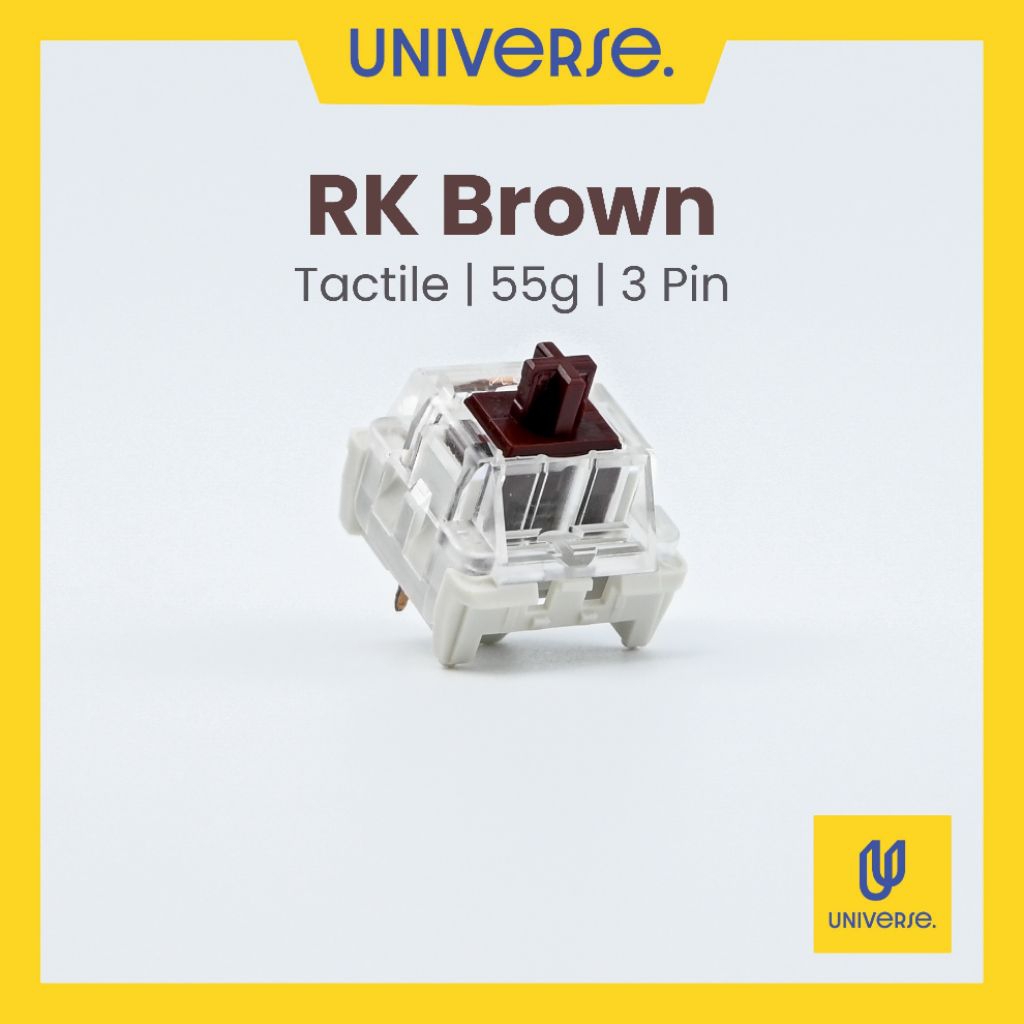 10 Switch Royal Kludge RK Brown 3 Pin Tactile Switch 55g Brown Switch ...