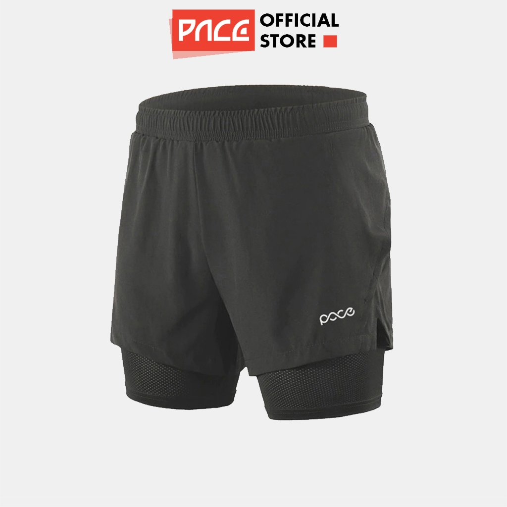 PACE RACING men's 2-layer breathable running pants, quick-drying men's ...