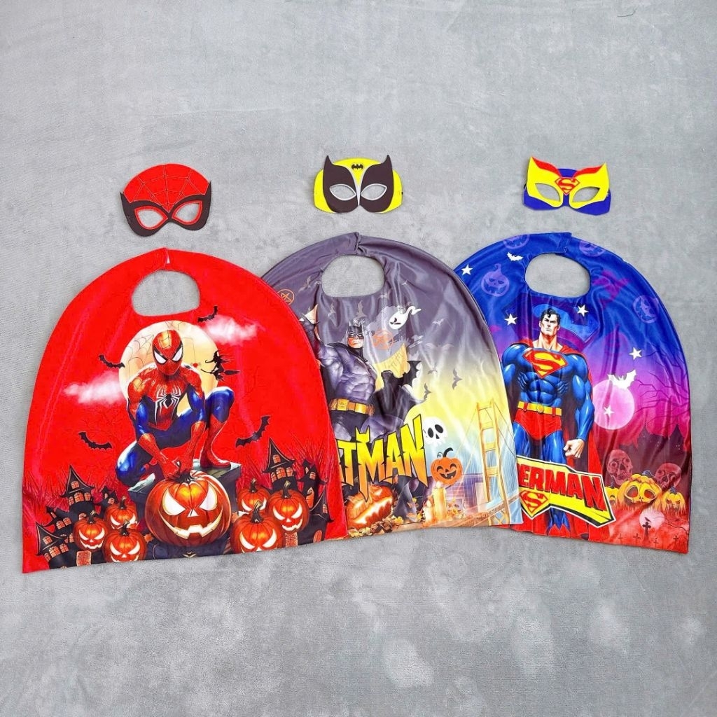 Spider-man superhero cape and mask set | Shopee Malaysia