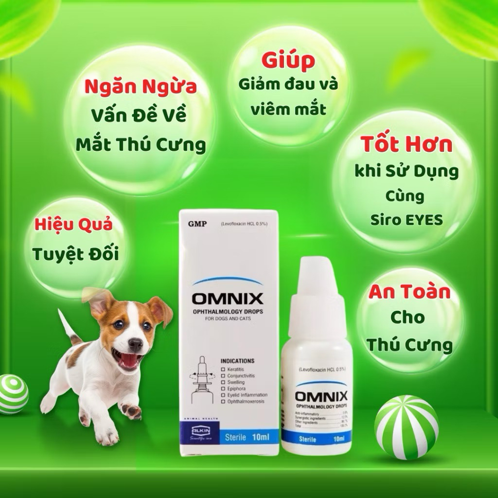Omnix eye drops for dogs and cats 10ml (imported from Ky Nam) | Shopee ...
