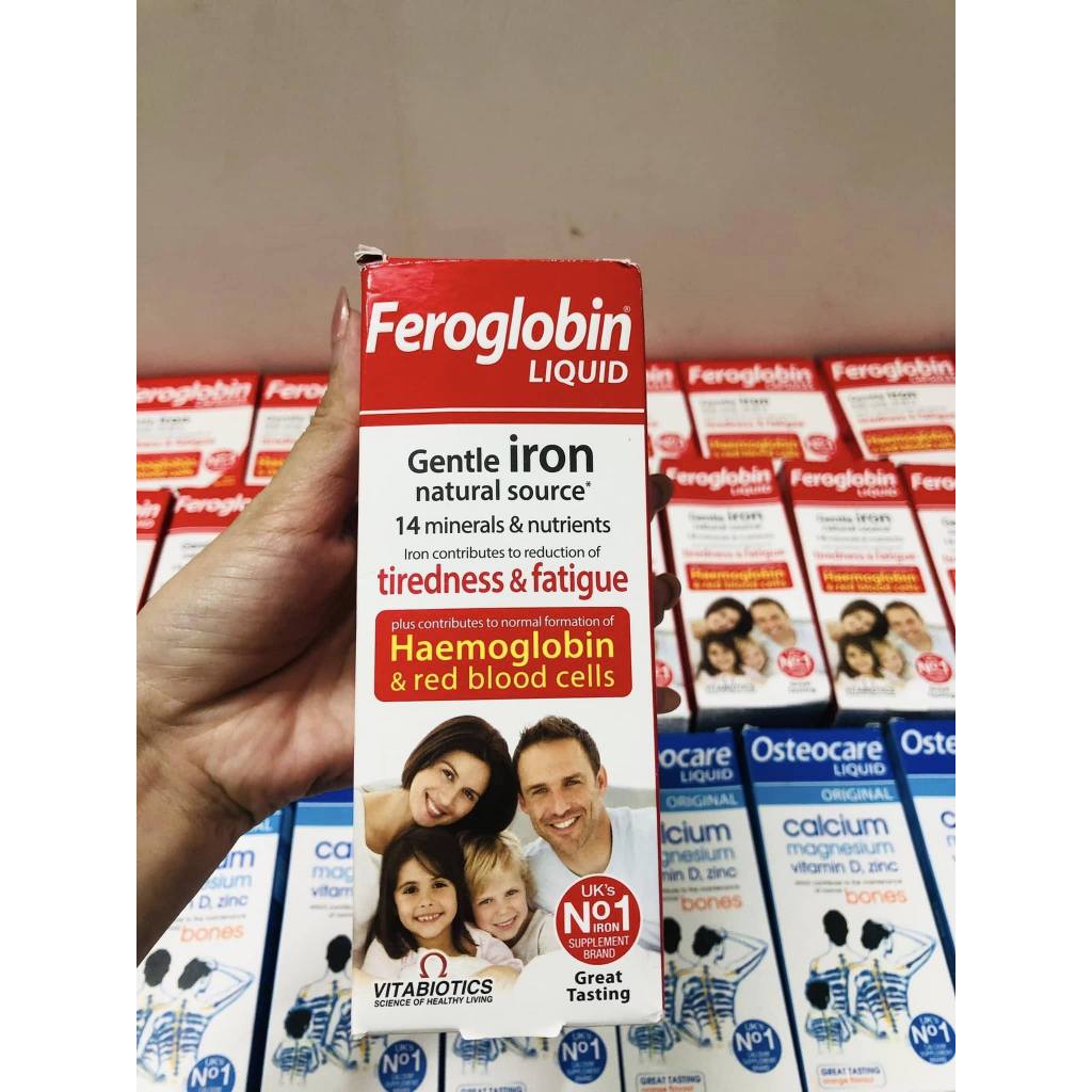 Feroglobin Vitabiotics Liquid Iron 200ml, UK, For children and adults ...