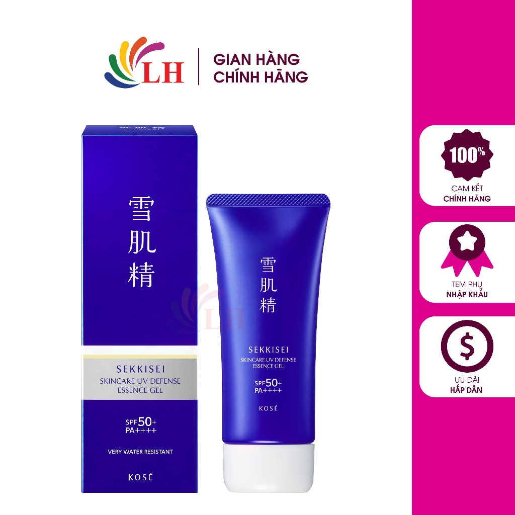 Kose Sekkisei Skincare UV Defense Essence Gel SPF50+ PA++++ (90g ...