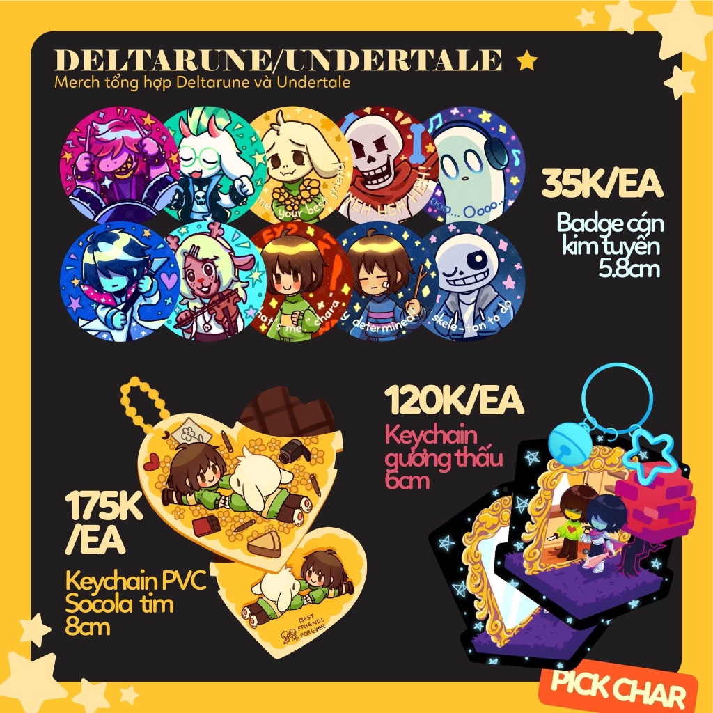 [AVAILABLE] DELTARUNE / UNDERTALE Keychain Chocolate PVC 8cm - Mirror ...