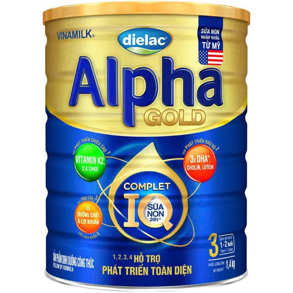 Dielac Alpha Gold powdered milk (old model)IQ 4 1.4kg (for children 2-6 ...