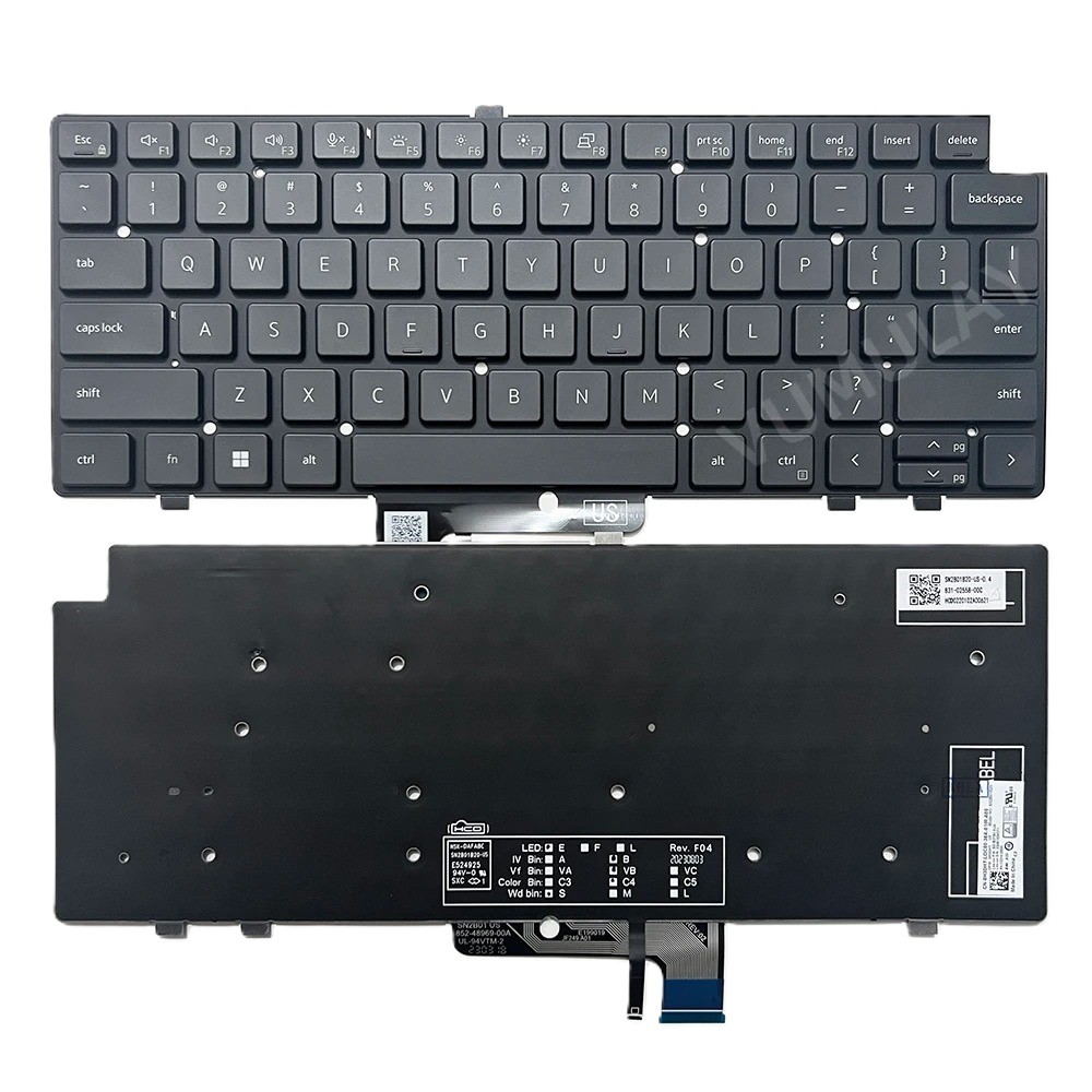 (US LAYOUT) Dell Latitude 7440 laptop Keyboard (Intel Core I Gen 13 ...