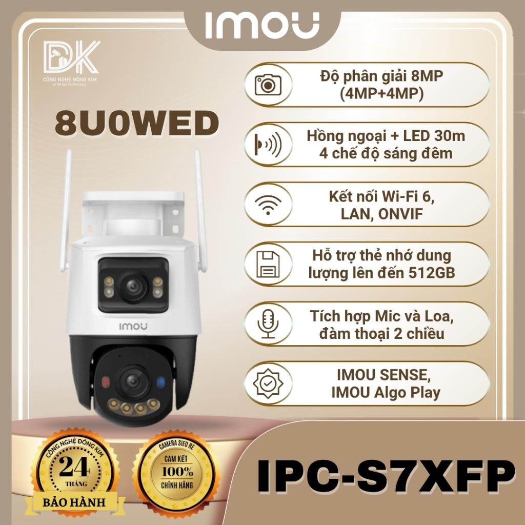 IMOU Cruiser Dual 2 Pro 8MP outdoor Camera IPC-S7XFP-8U0WED with Aurora ...
