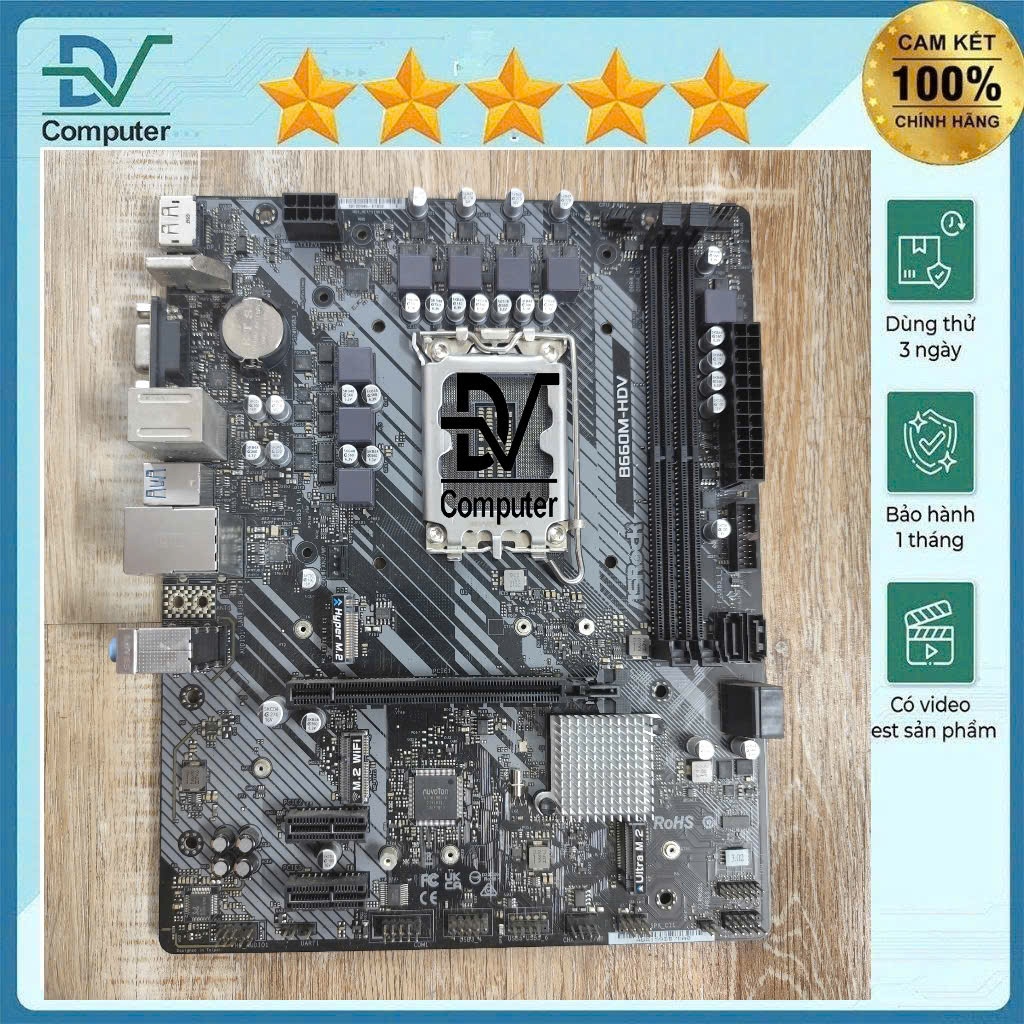 Main B660M-HDV ASRock +silient performance like rock+ | Shopee Malaysia