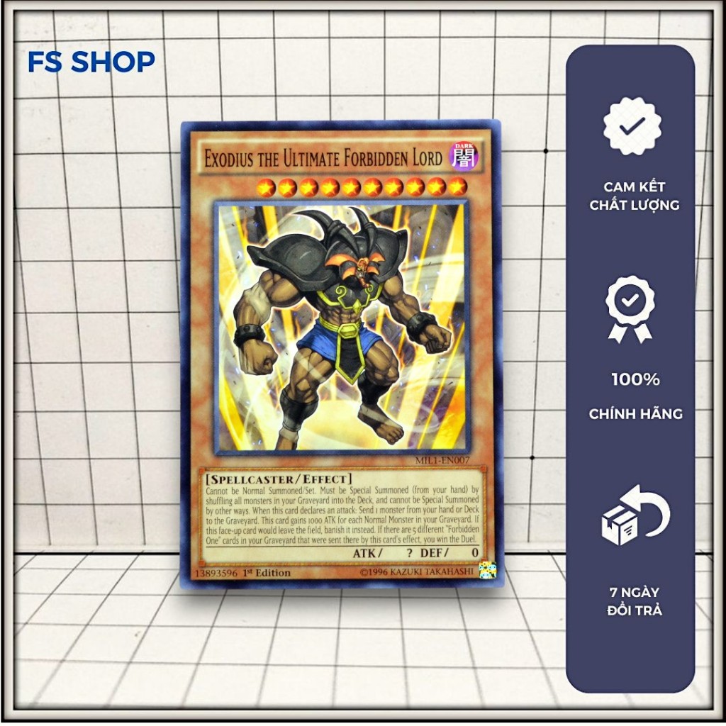 [FSshop] Genuine Yugioh Card Exodius The Ultimate Forbidden Lord ...