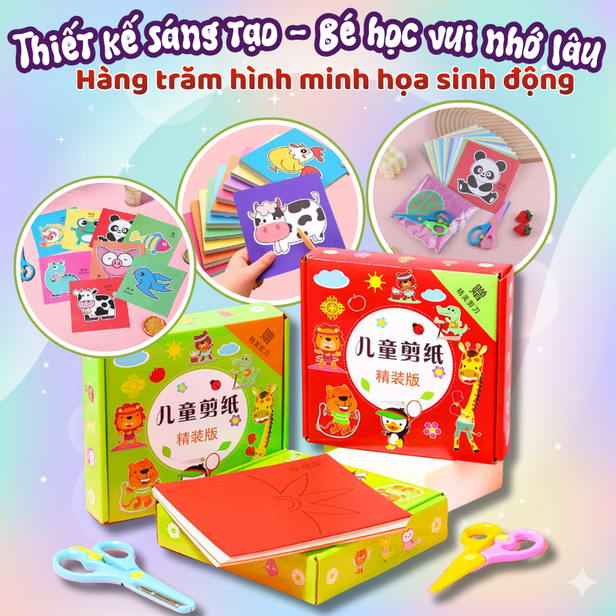 (With scissors) Combo of handmade paper cutting books for children to ...
