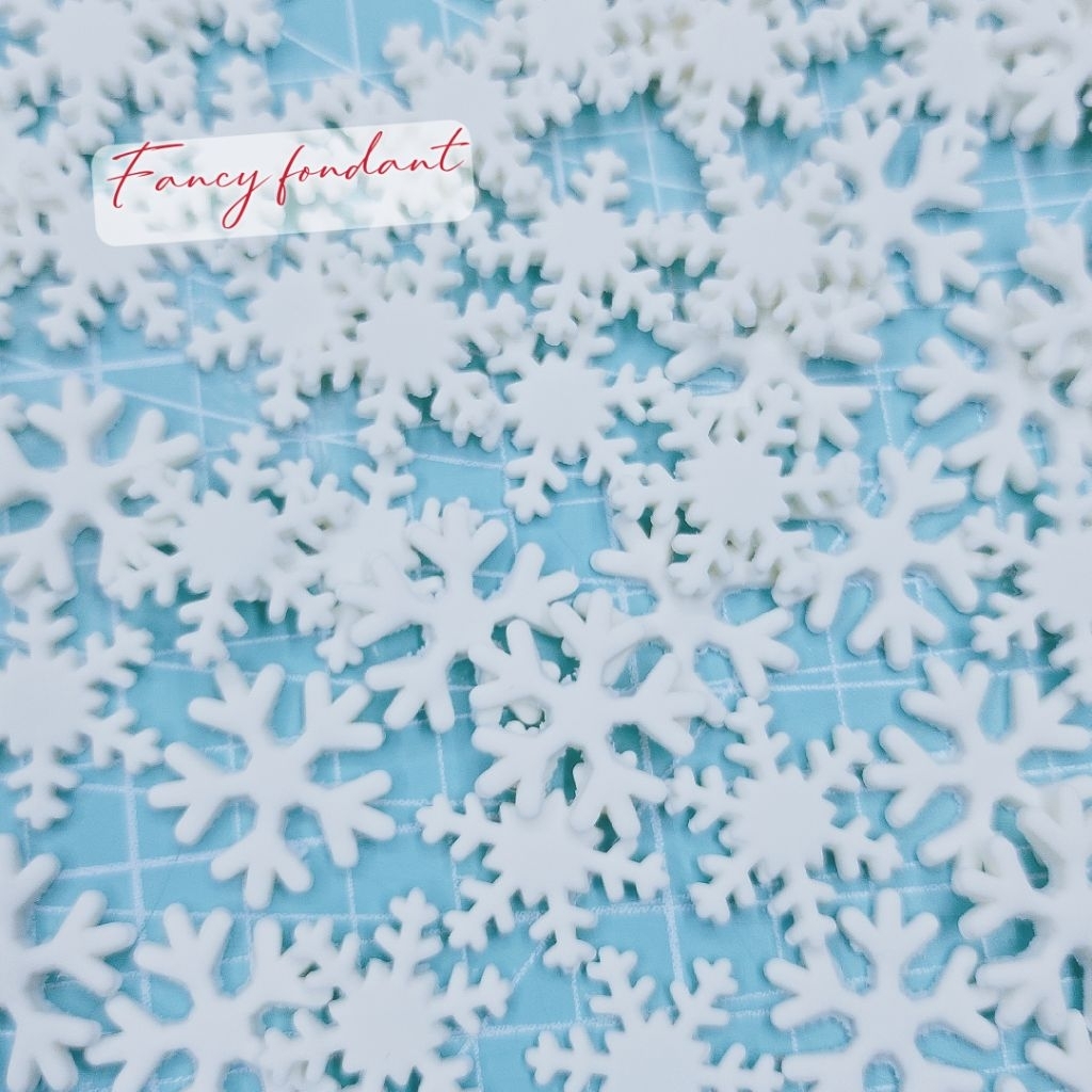 [Wholesale] set of 50 snowflake candy 2.5cm, 2 edible patterns, less ...