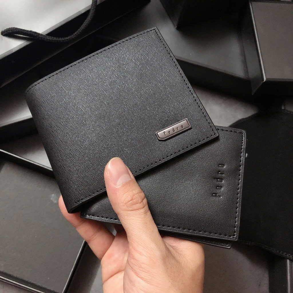 Pedro Men's Leather Folding Wallet, Youthful and Luxurious | Shopee ...