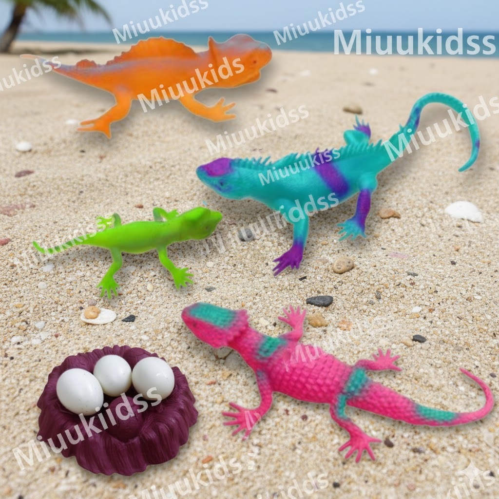 Mini Reptile Model Set for Children – Plastic Animal Recognition Toys ...