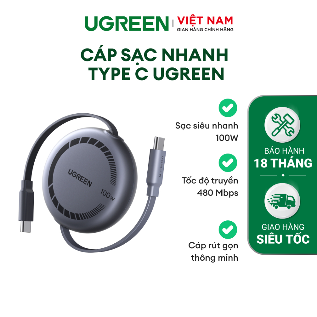 UGREEN Type C fast charging cable | PD Fast Charger 100W | 480 Mbps ...