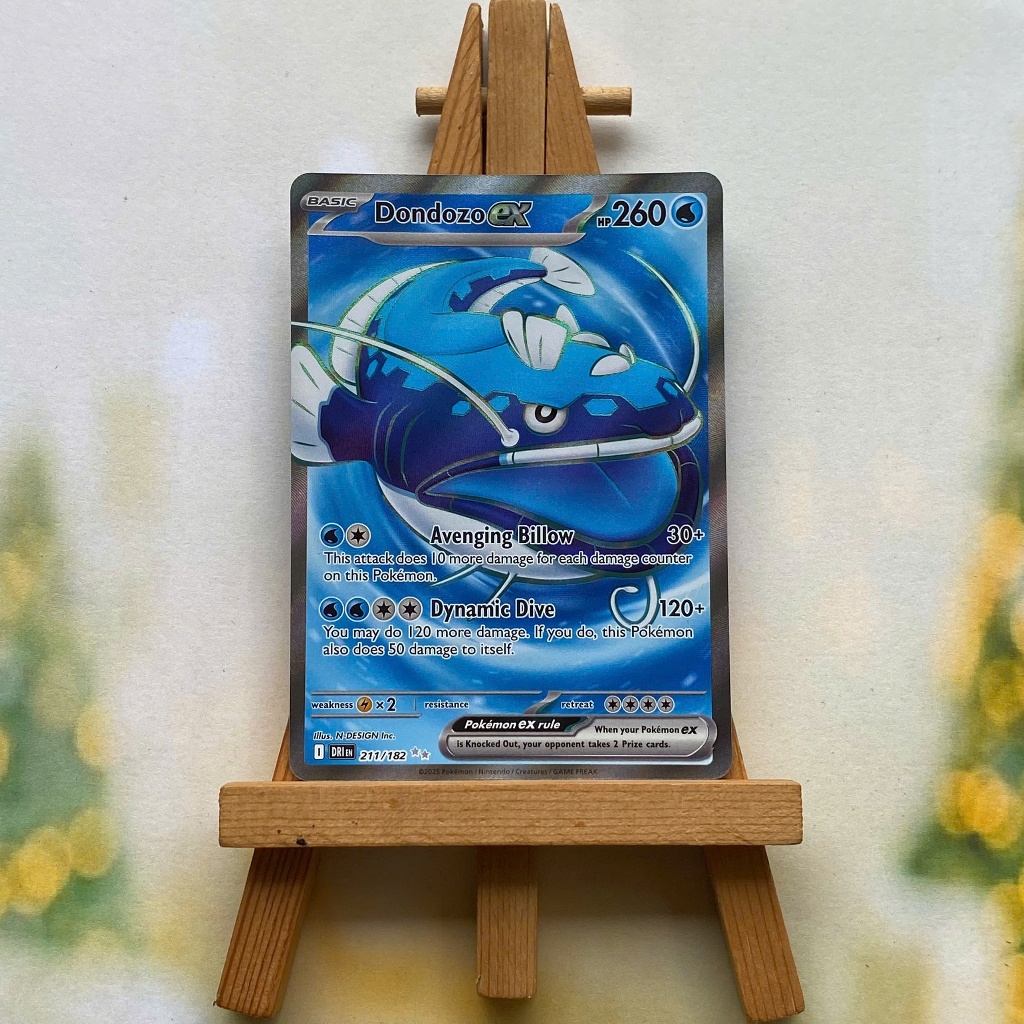 Pokemon Dondozo ex 211/182 picture card - Destined Rivals Full Art ...