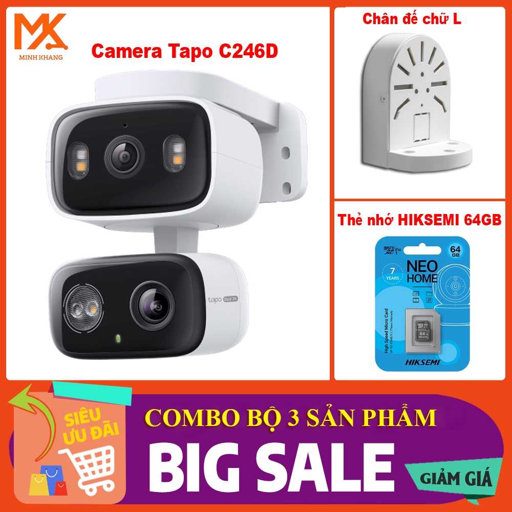 Super Economical Combo – Tapo C246D 6M WiFi Camera + L Stand + Hiksemi ...