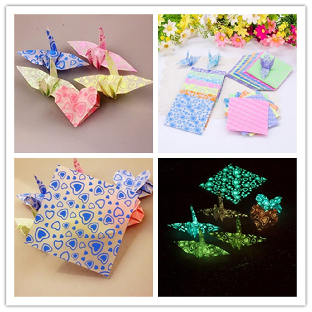 Origami luminous paper / luminous crane folding paper / glowing craft ...